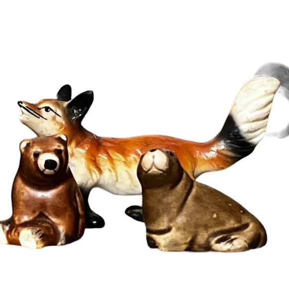 Other | Set Of Three Small Vintage Porcelain Animal Figurines | Poshmark